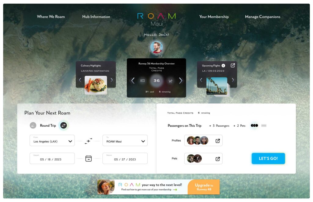 ROAM Maui - Flight Booking Web App Development Case Study