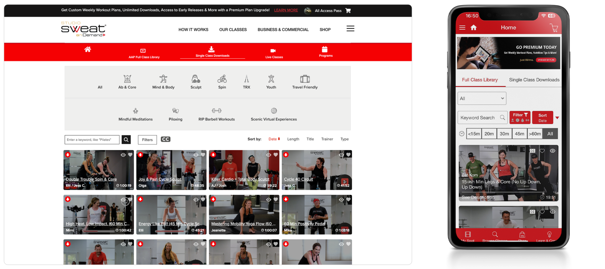 Studio SWEAT onDemand - Web Development Case Study