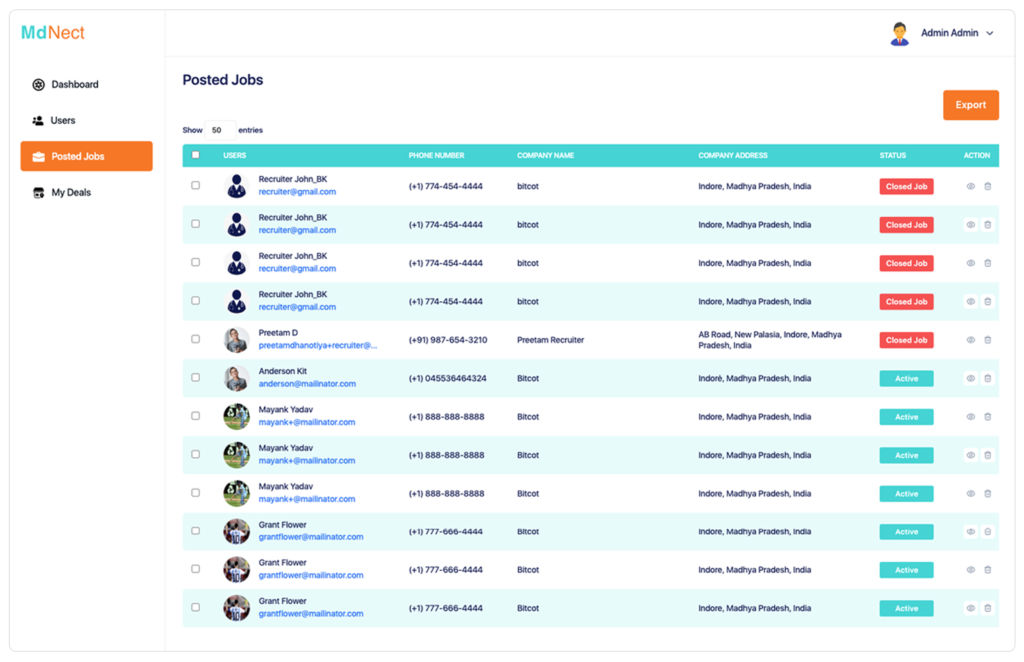MdNect - Job Portal Web App Case Study | BitCot