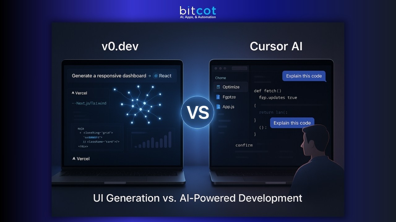 v0.dev vs Cursor AI: Full Comparison, Use Cases, and Best Choice